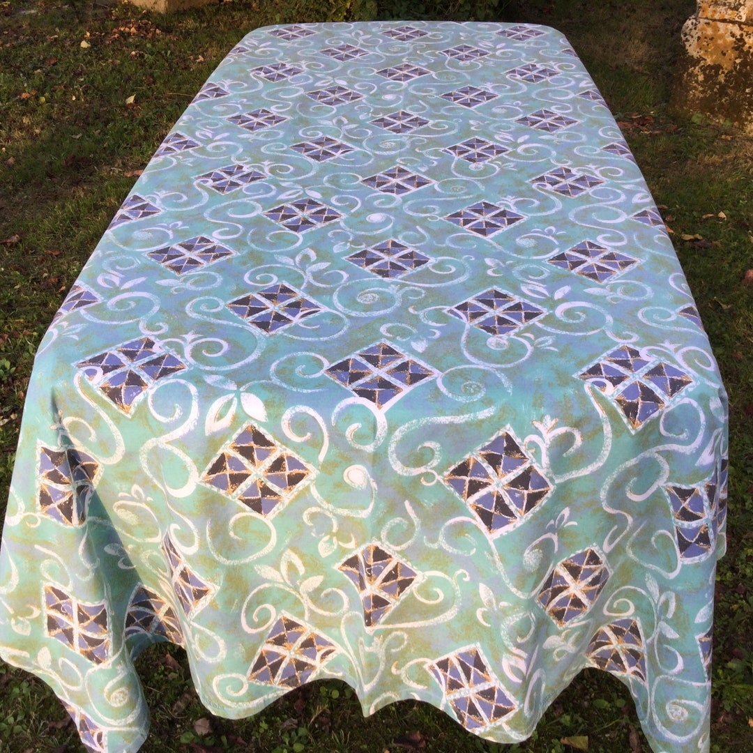 Long Rectangular Table Set/104ins X 57ins/vintage Table Cloth/12 ...