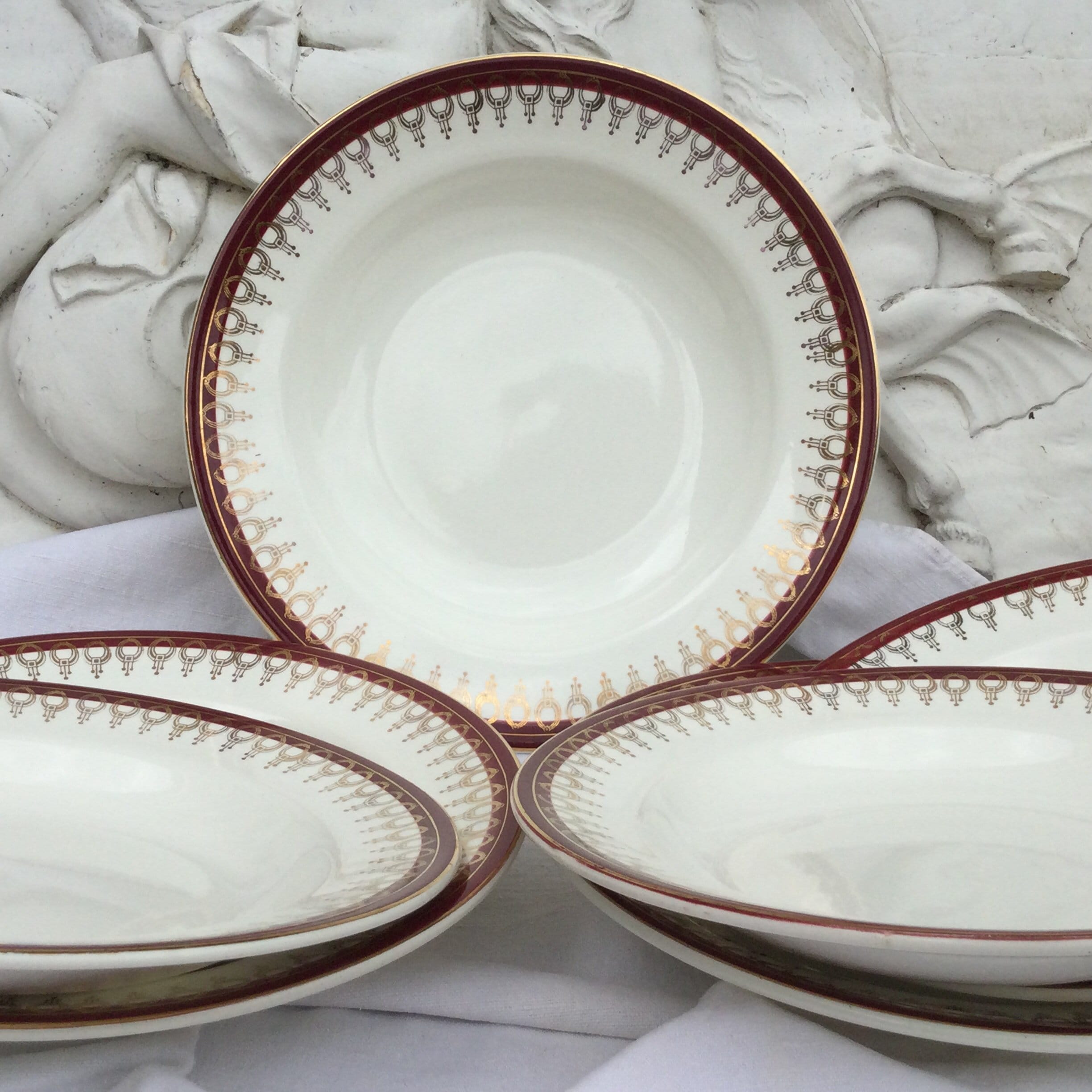 6 1920s Pasta or Soup Bowls Salad Dishes Salins Porcelain - Etsy UK