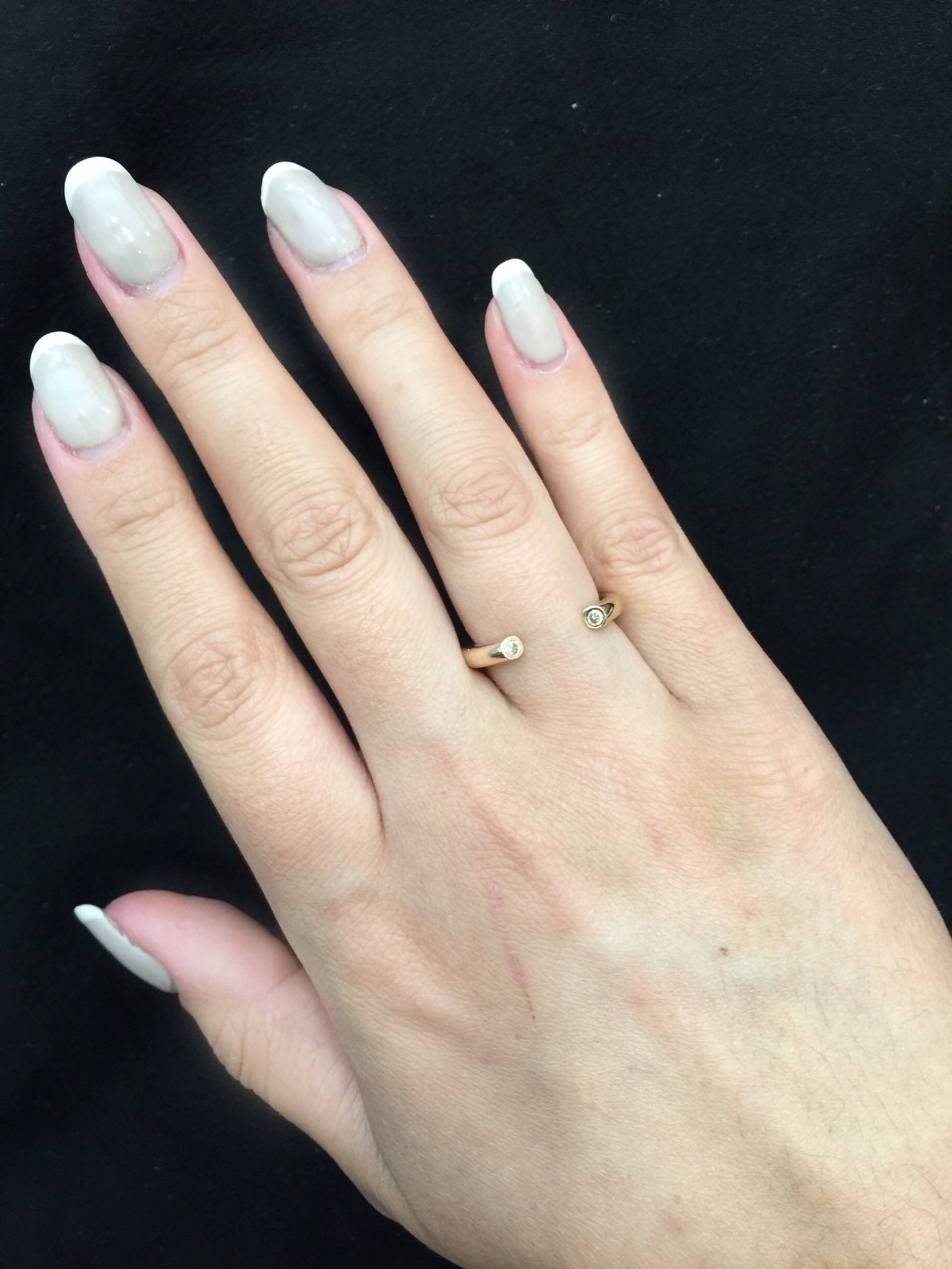 Open Donut Ring Diamond Band 14k Solid Gold Chunky Gold - Etsy