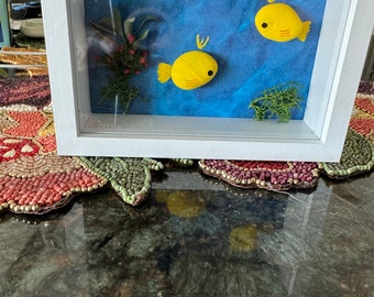 Shadow Box Pebble-rock Art - Etsy