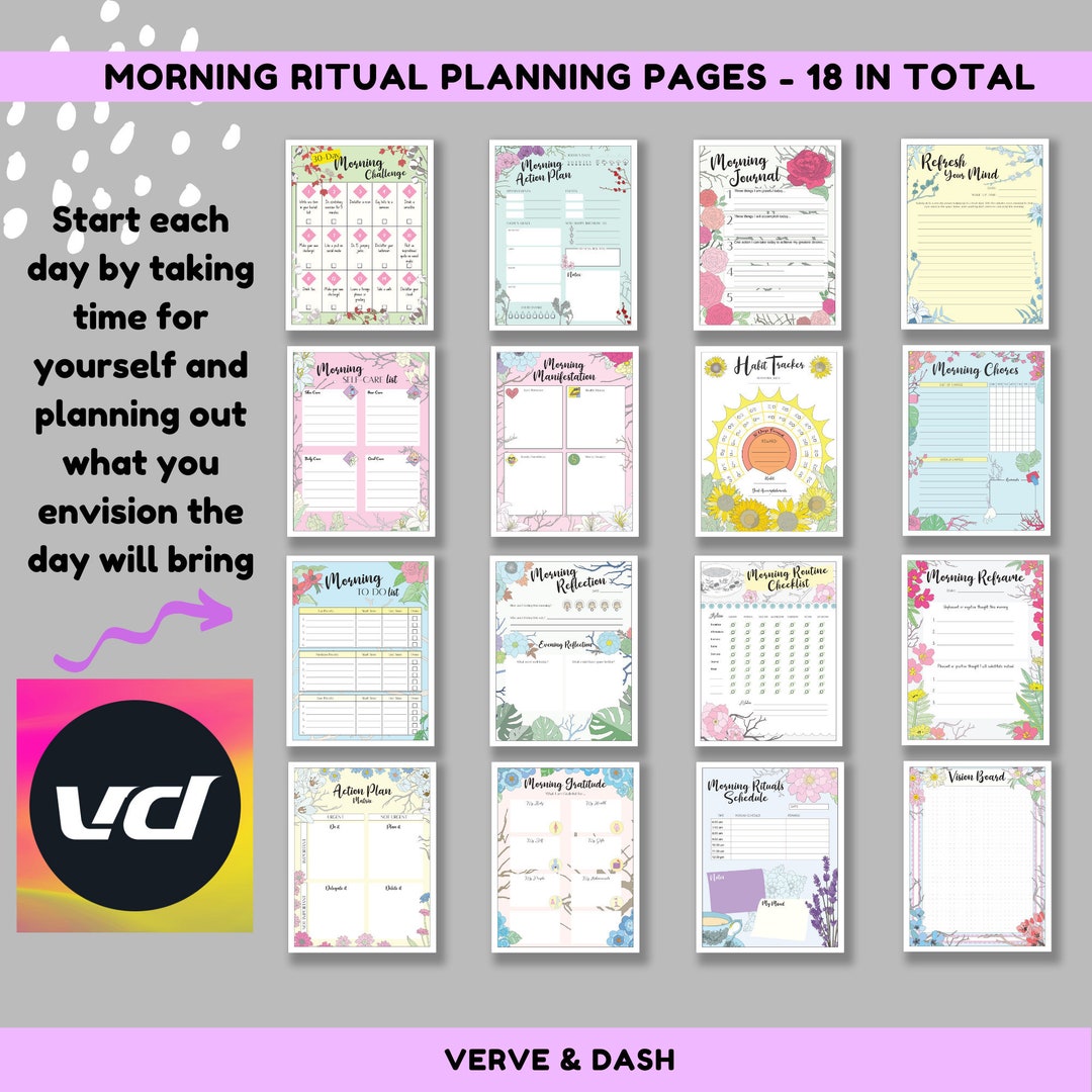 Morning Routine Planner | Printable Planner | Habit Tracker | Morning ...