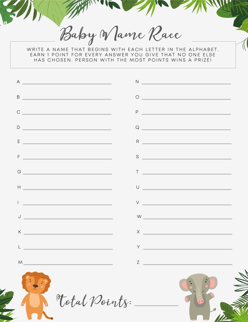 Baby Shower Game Printable Game Planner Baby Shower Party Games ...