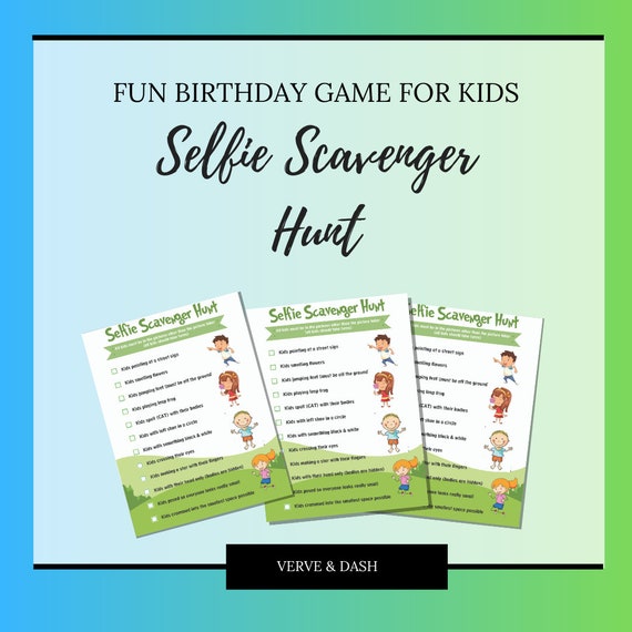 Selfie Scavenger Hunt Party Game Printable Game Planner | Etsy