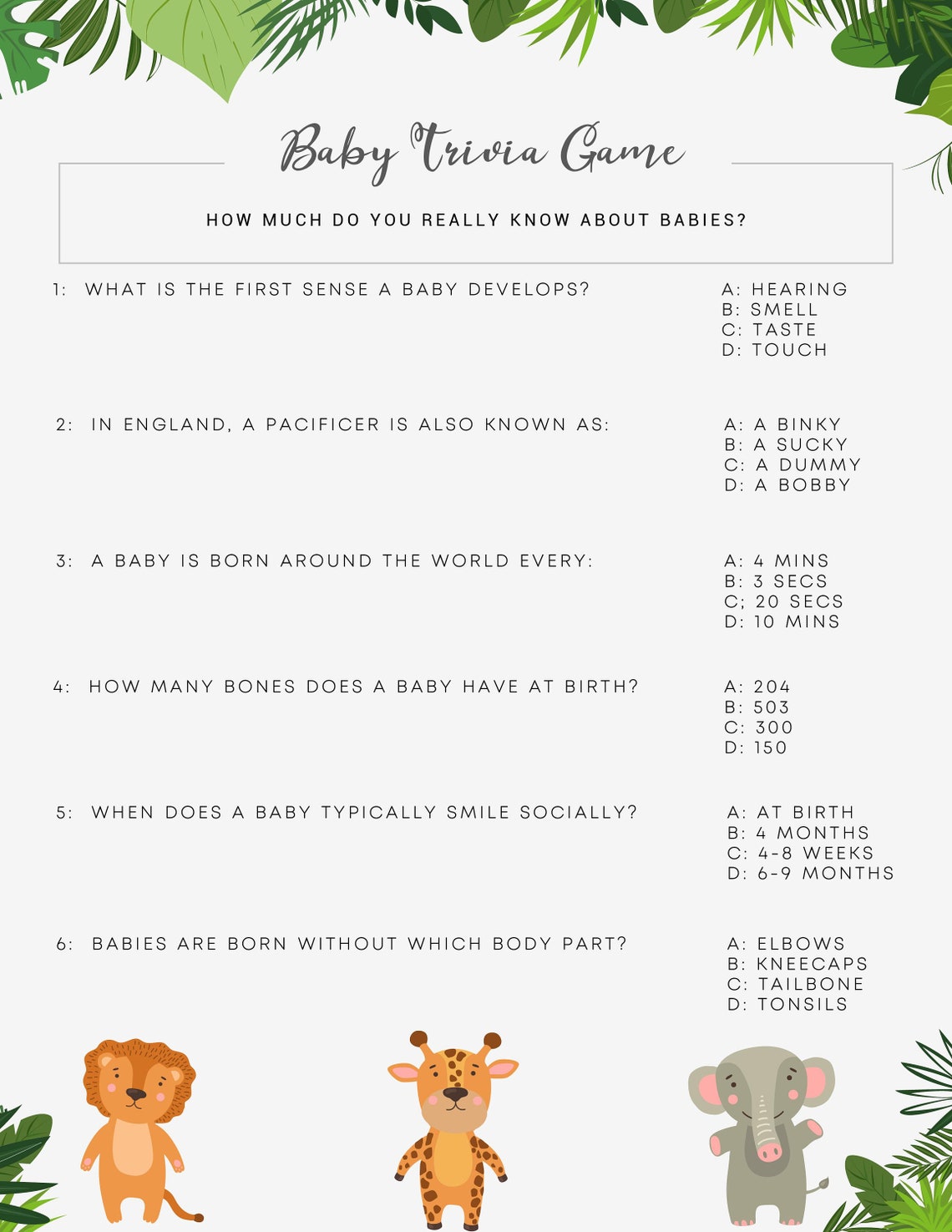 Baby Shower Game Printable Game Planner Baby Shower Party Games ...
