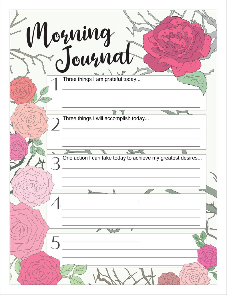 Morning Routine Planner Printable Planner Habit Tracker - Etsy