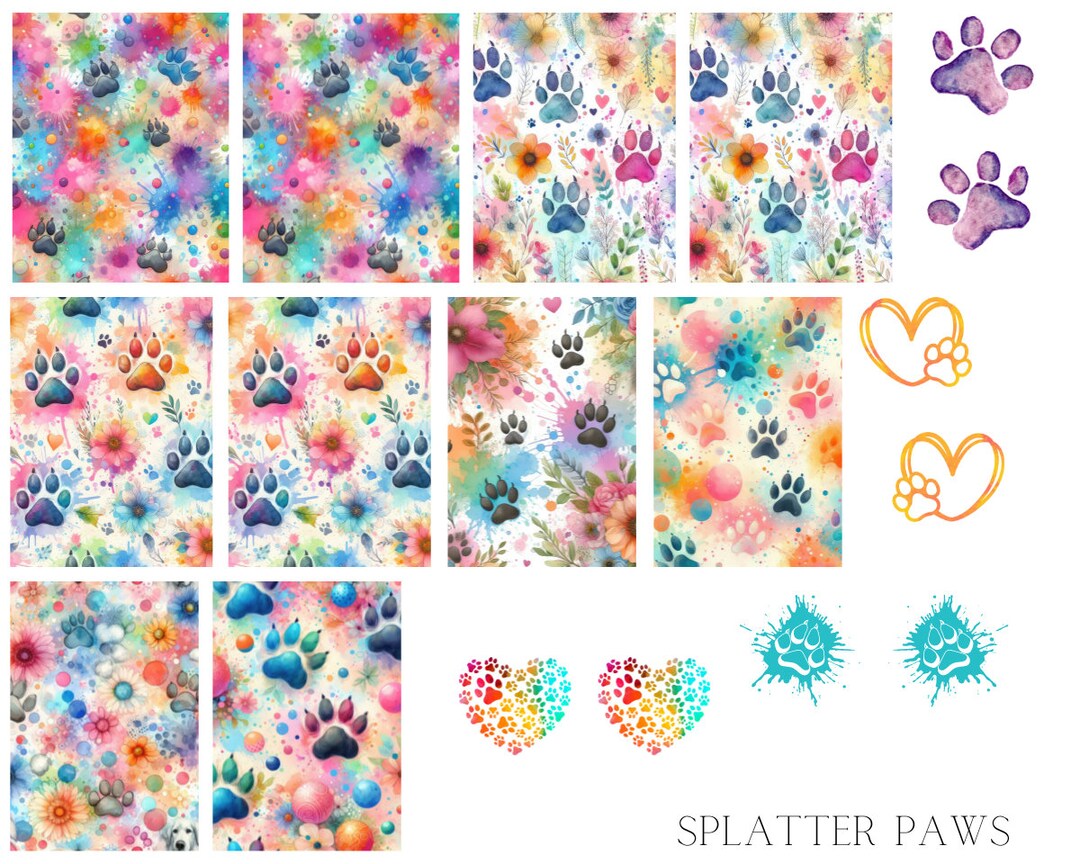 Splatter Paws Waterslide Nail Decals - Etsy