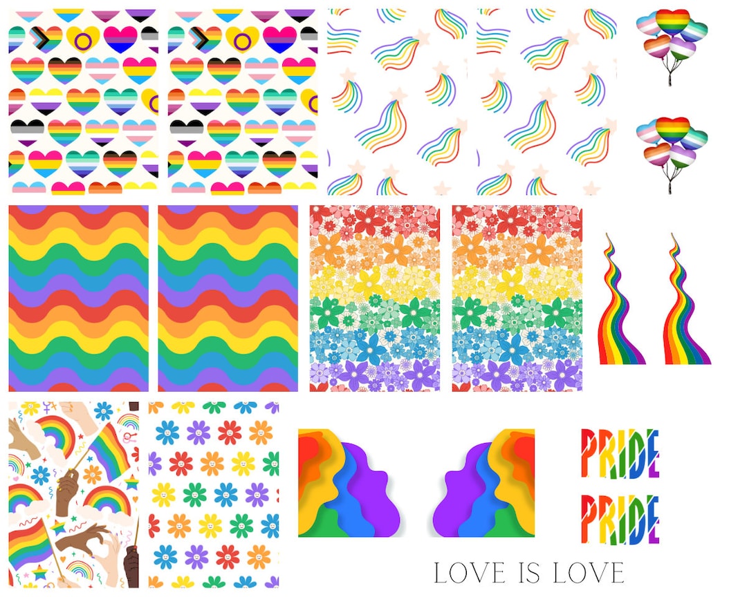 Love is Love Waterslide Nail Decals - Etsy