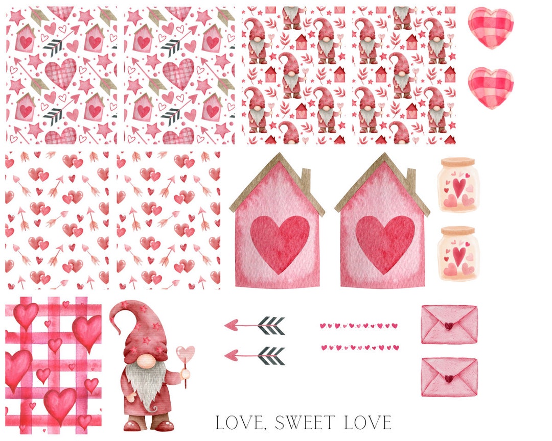 Love Sweet Love Waterslide Nail Decals - Etsy