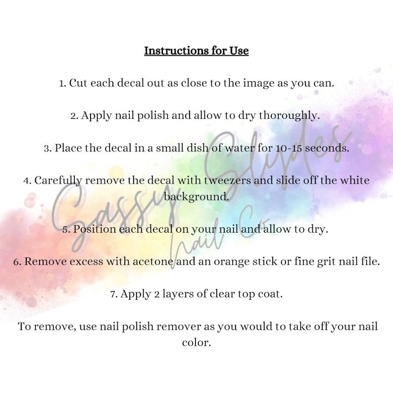 Animal Overlay Waterslide Nail Decals - Etsy