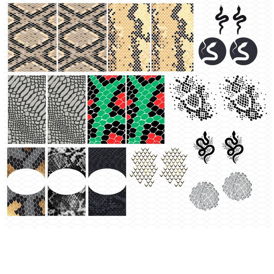 Slithering Snakes Waterslide Nails Decals - Etsy