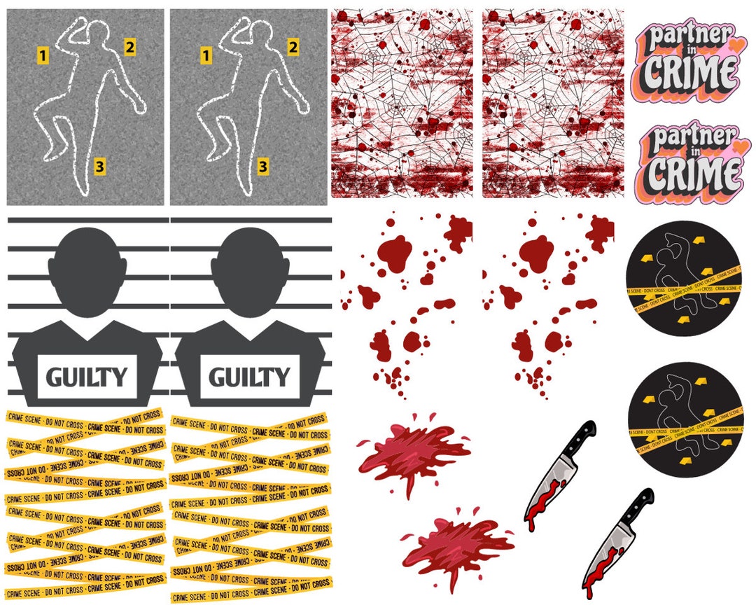 Crime Scene Waterslide Nail Decals - Etsy