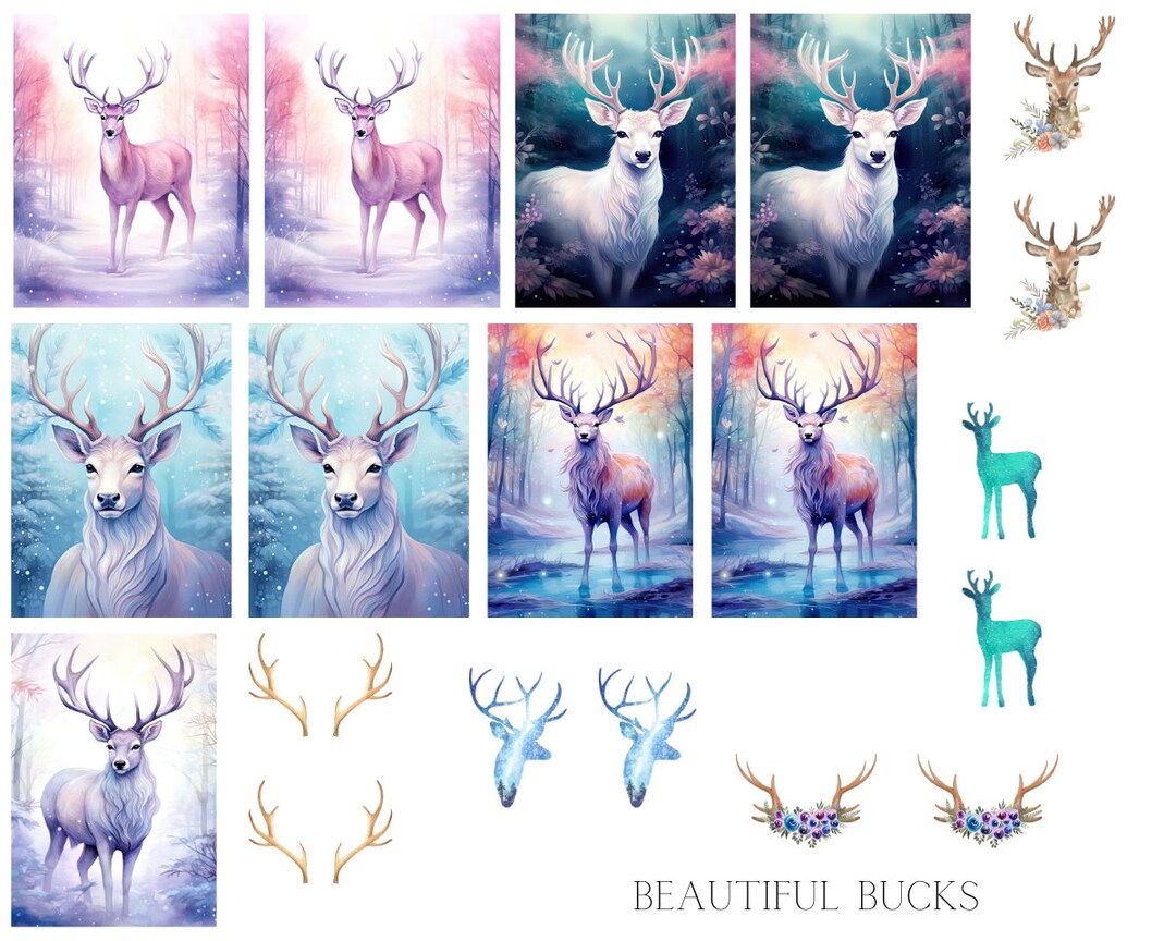 Beautiful Bucks Waterslide Nail Decals - Etsy