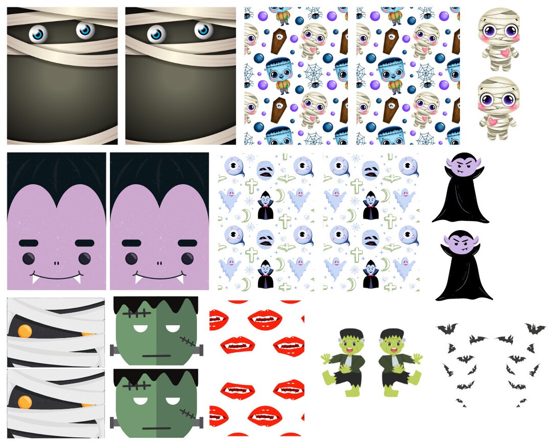 Monster Mash Waterslide Nail Decals - Etsy