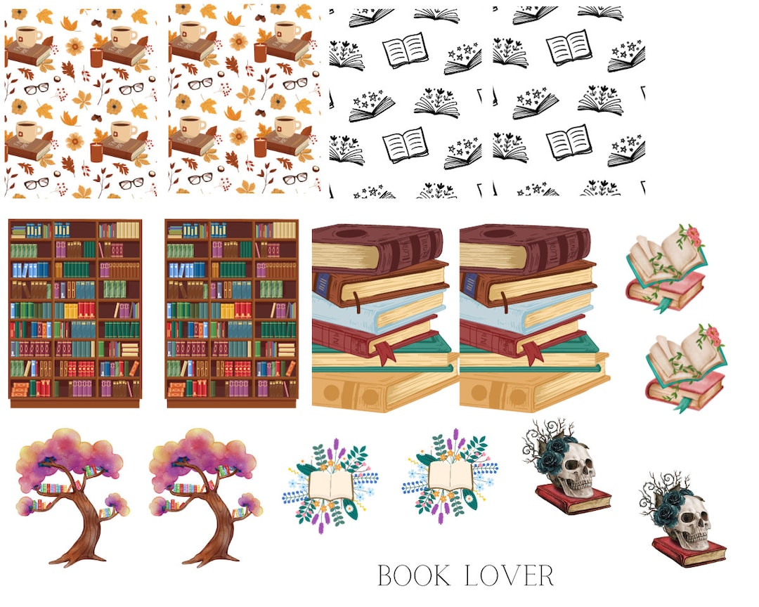 Book Lover Waterslide Nail Decals - Etsy