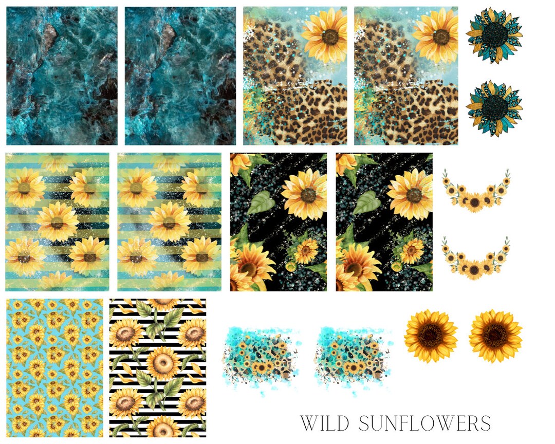 Wild Sunflower Waterslide Nail Decals - Etsy