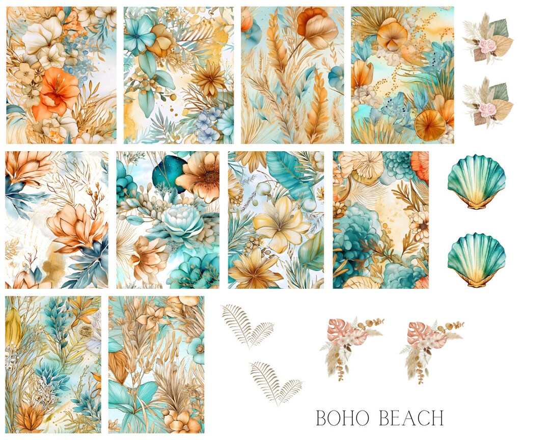 Boho Beach Waterslide Nails Decals - Etsy
