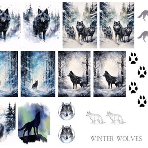 Winter Wolves Waterslide Nail Decals - Etsy