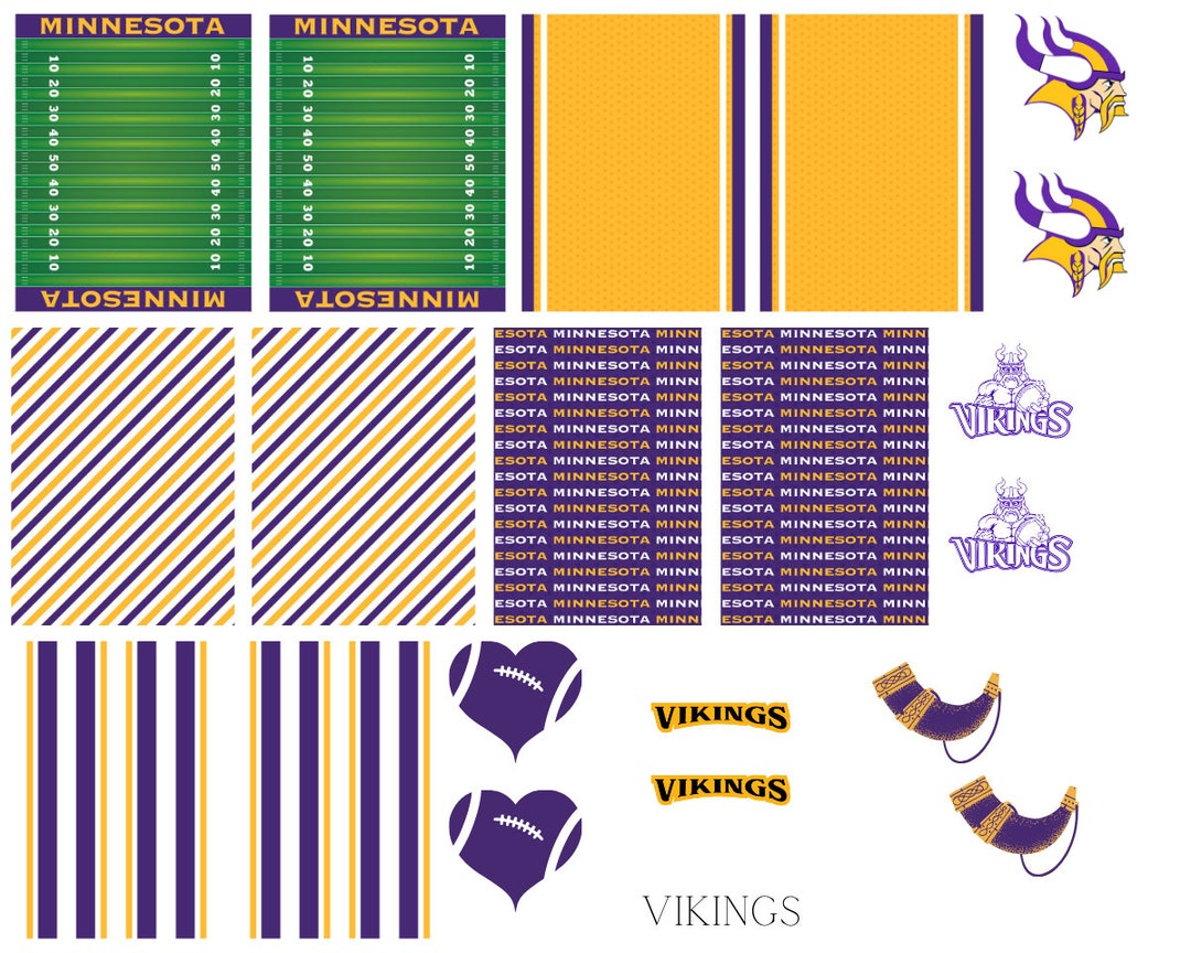 Minnesota Vikings Inspired Waterslide Nail Decals - Etsy