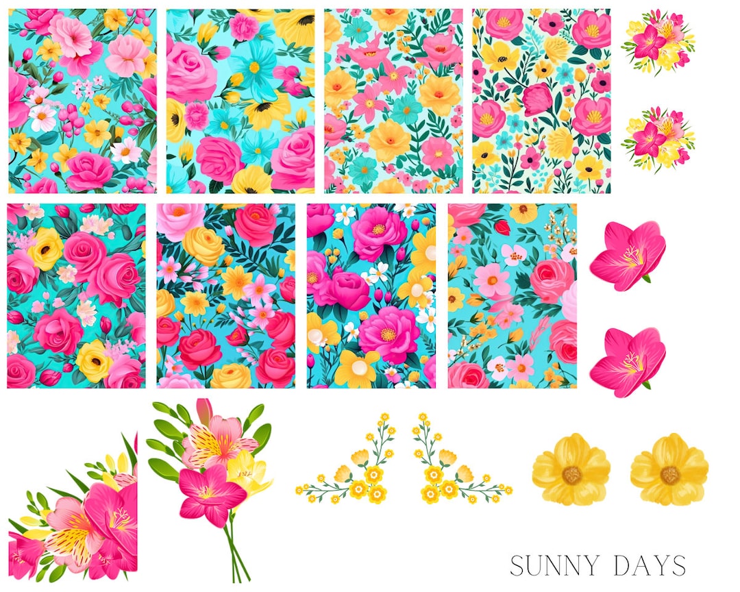Sunny Days Waterslide Nail Decals - Etsy
