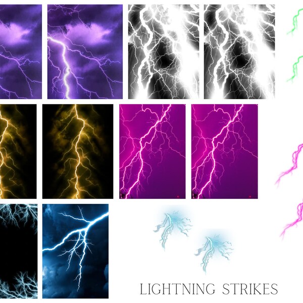 Lightning Strike Decals - Etsy
