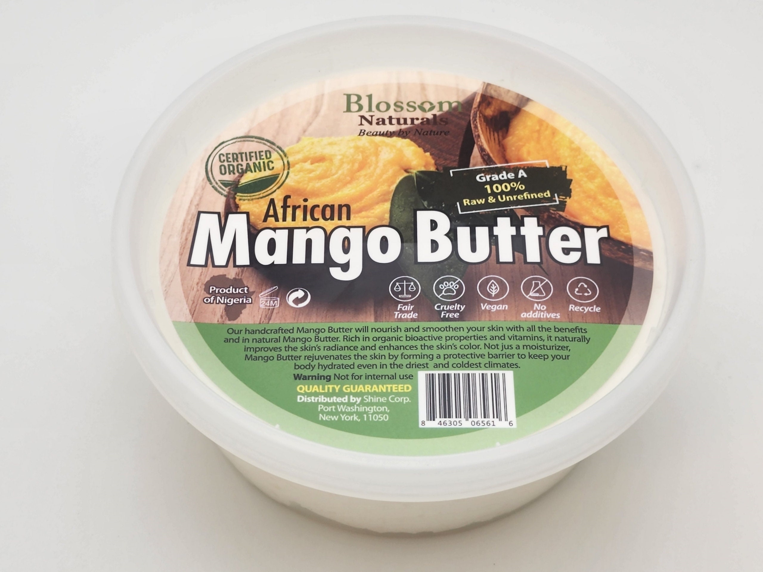 Organic African Mango Butter 8 Oz. Grade A 100% Raw and Unrefined ...