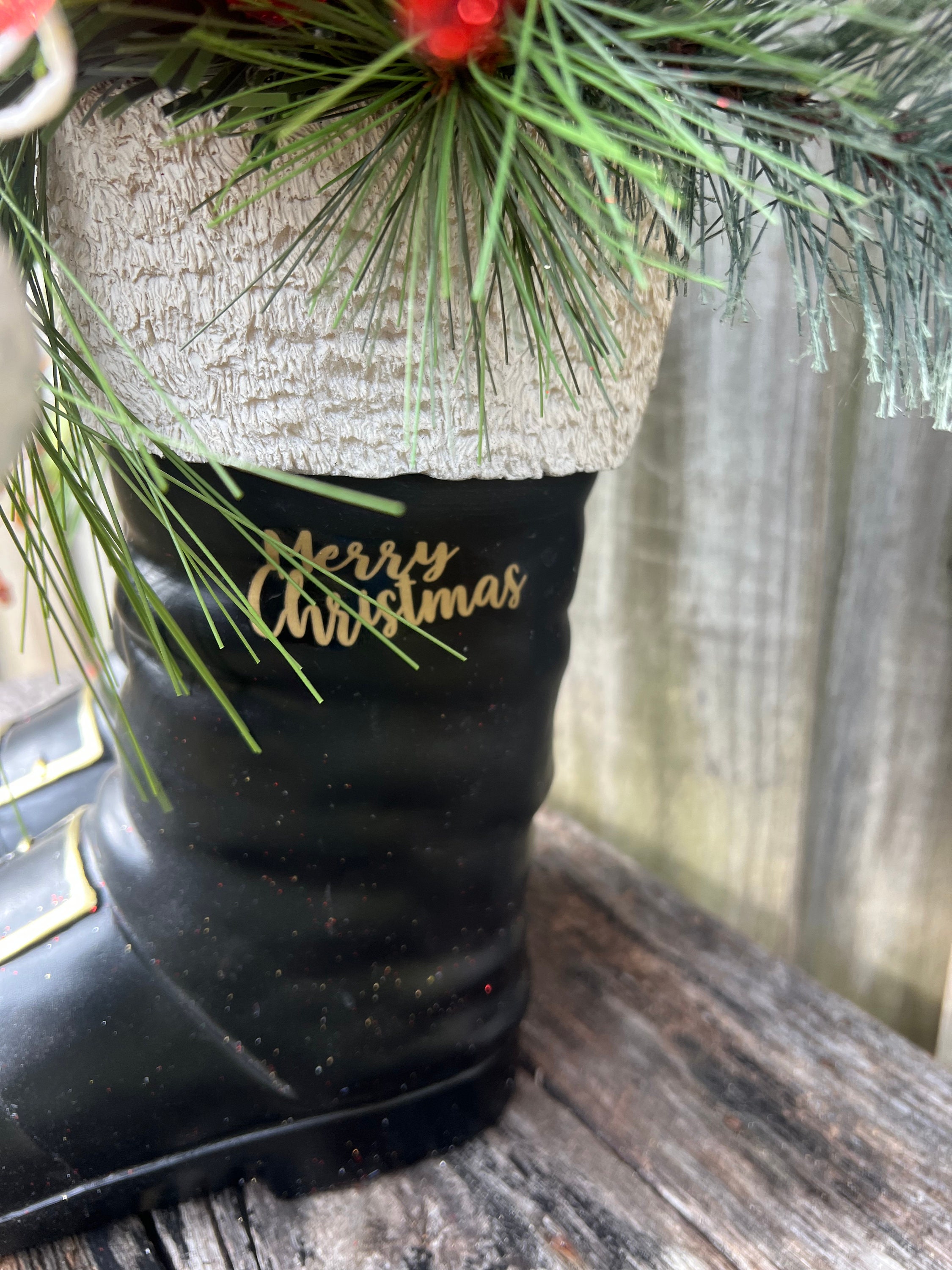 Ceramic Santa Boots Christmas Centerpiece: Holiday Table Decor - Etsy
