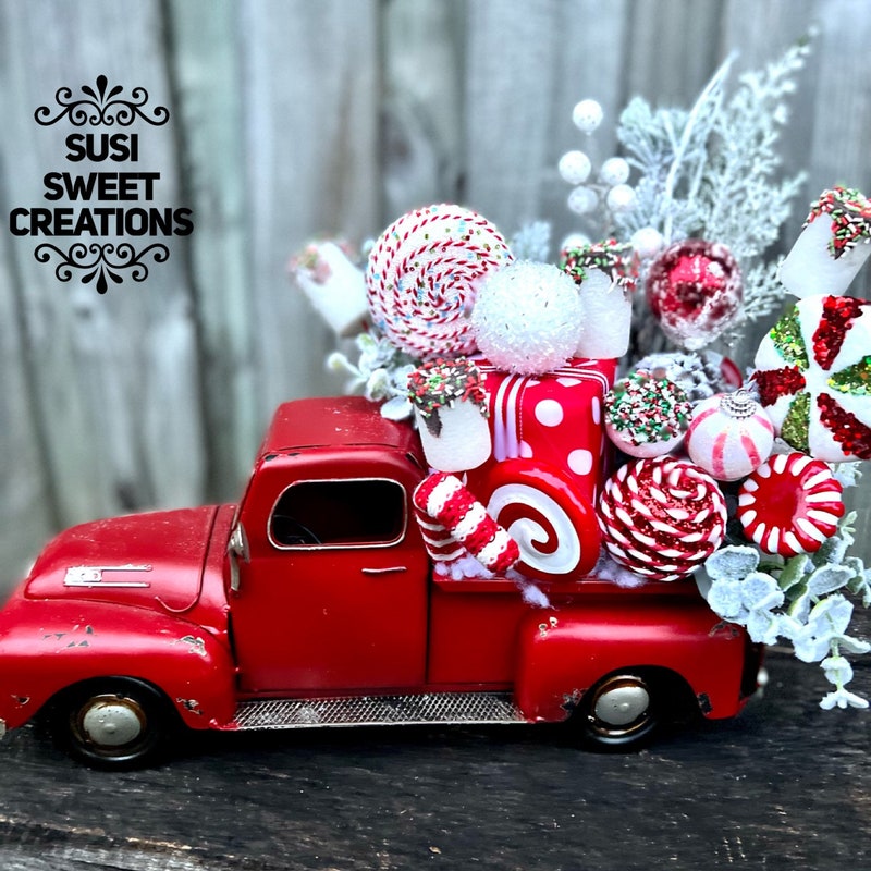 Rustic Red Truck - Etsy