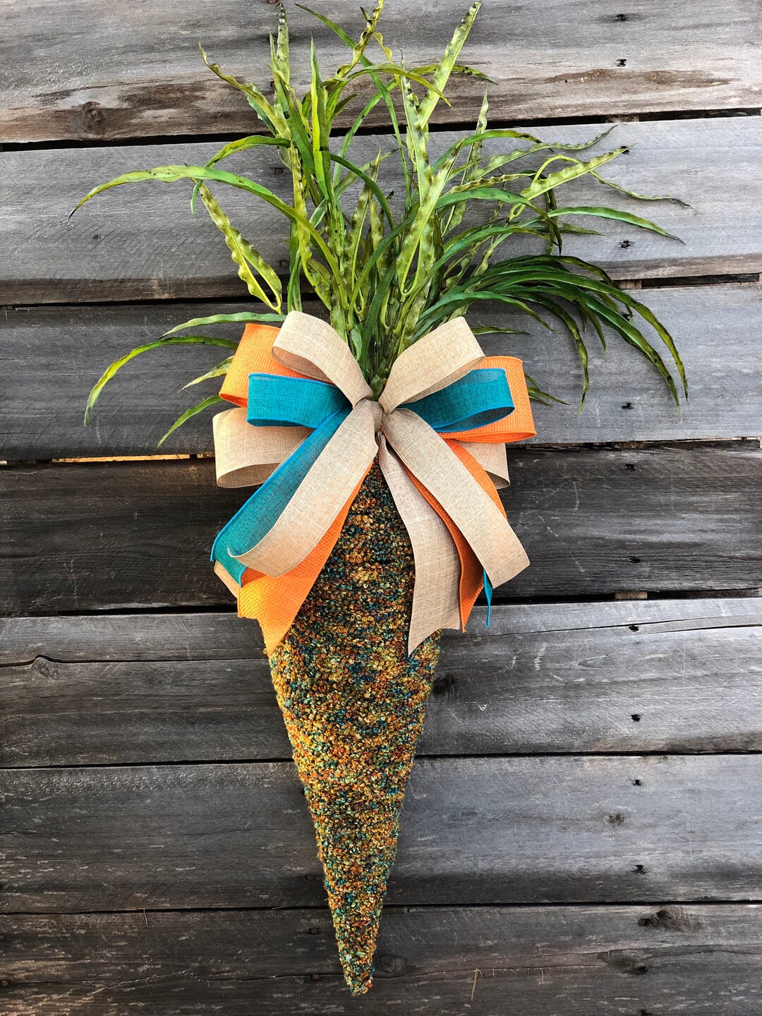Big Carrot Front Door Decor, Xl Carrot Door Hanger, Spring Boho Carrot ...