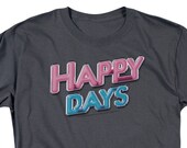 Happy Days Logo Adult Charcoal Shirts - Etsy