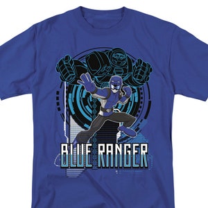 Power Rangers Blue Ranger Adult Royal Blue Shirts - Etsy