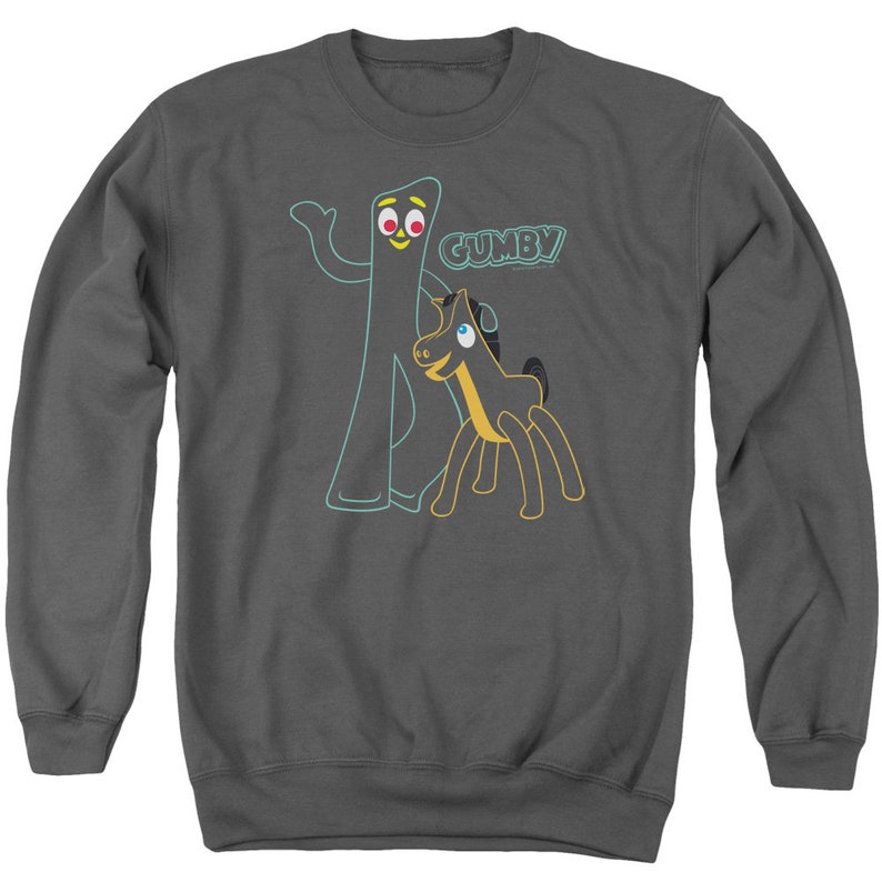 Gumby Outline Adult Charcoal Shirts - Etsy