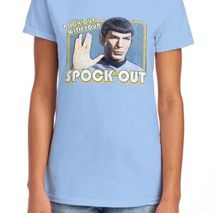 Star Trek Rock Out With Your Spock Out Light Blue Shirts - Etsy