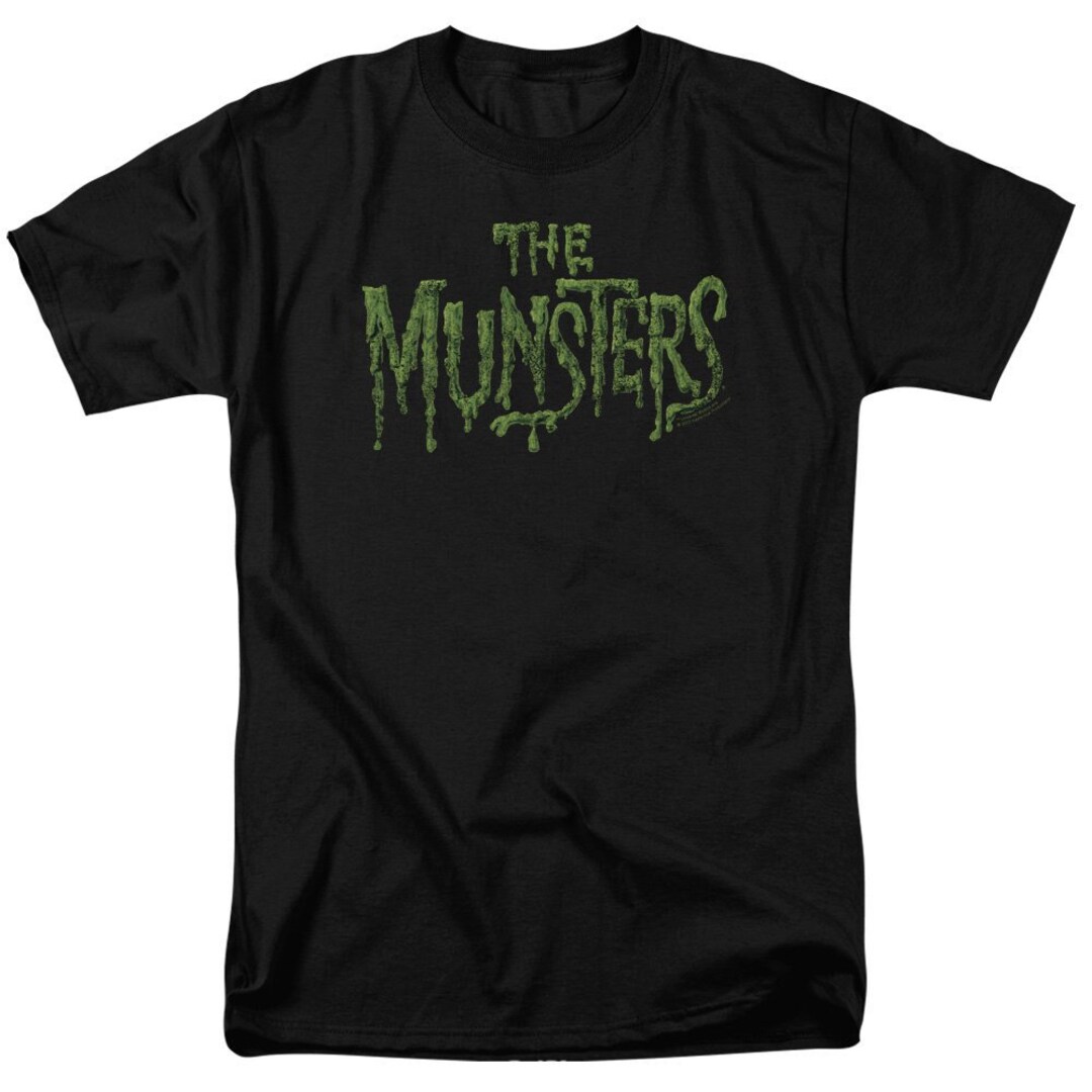 The Munsters Distressed Logo Black Shirts - Etsy