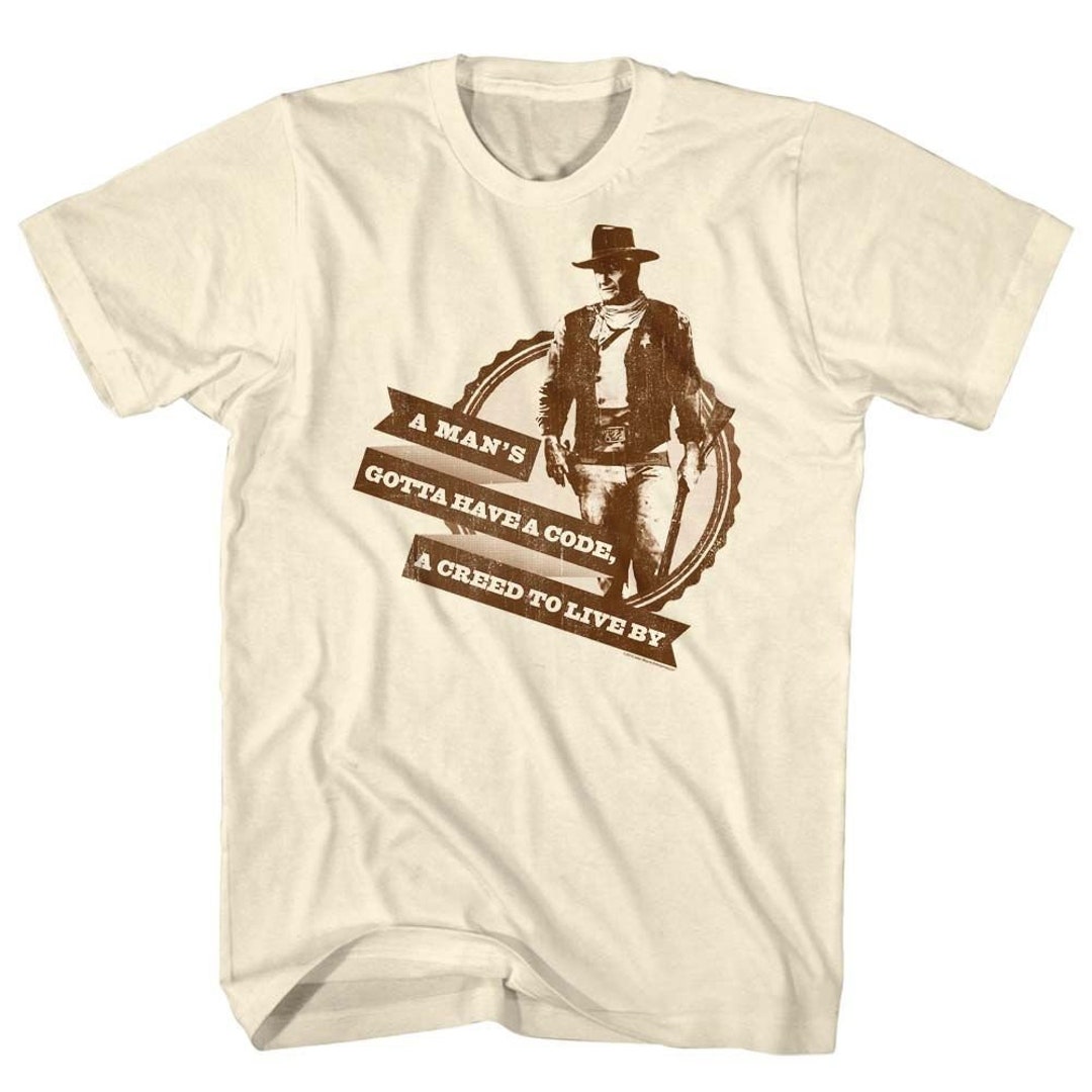 John Wayne Creed to Live by Natural Shirts - Etsy