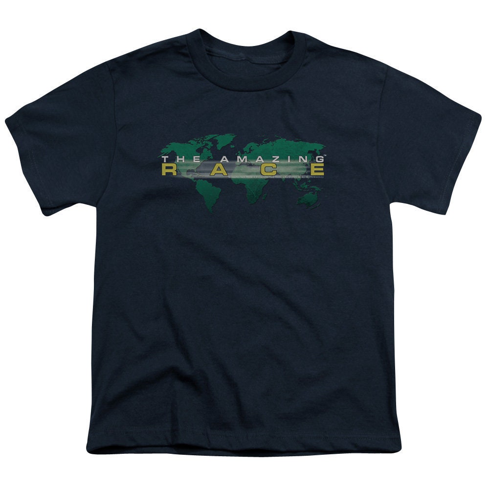 The Amazing Race Around the World Kid's Navy Shirts - Etsy