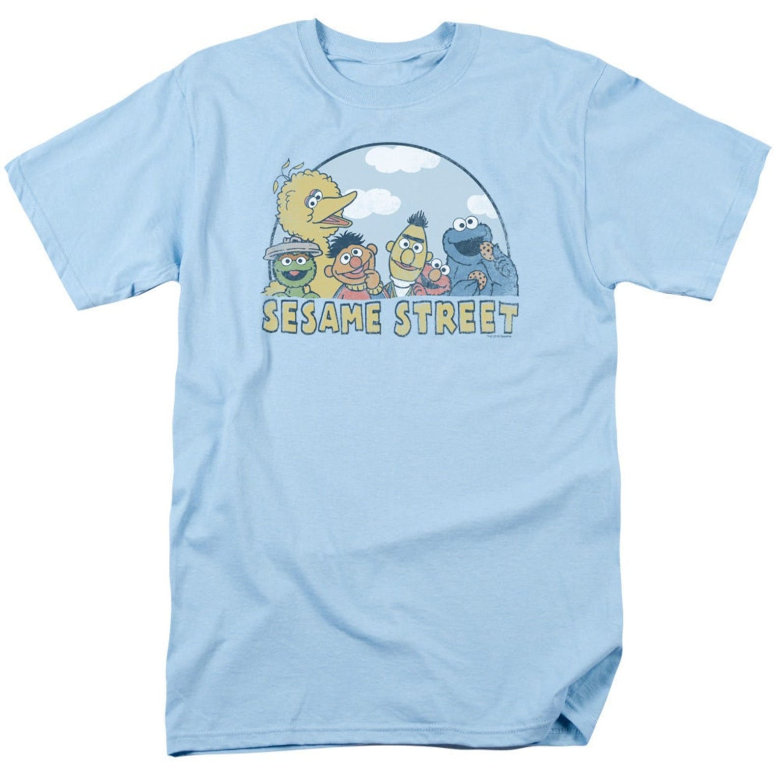 Sesame Street Group Light Blue Shirts - Etsy
