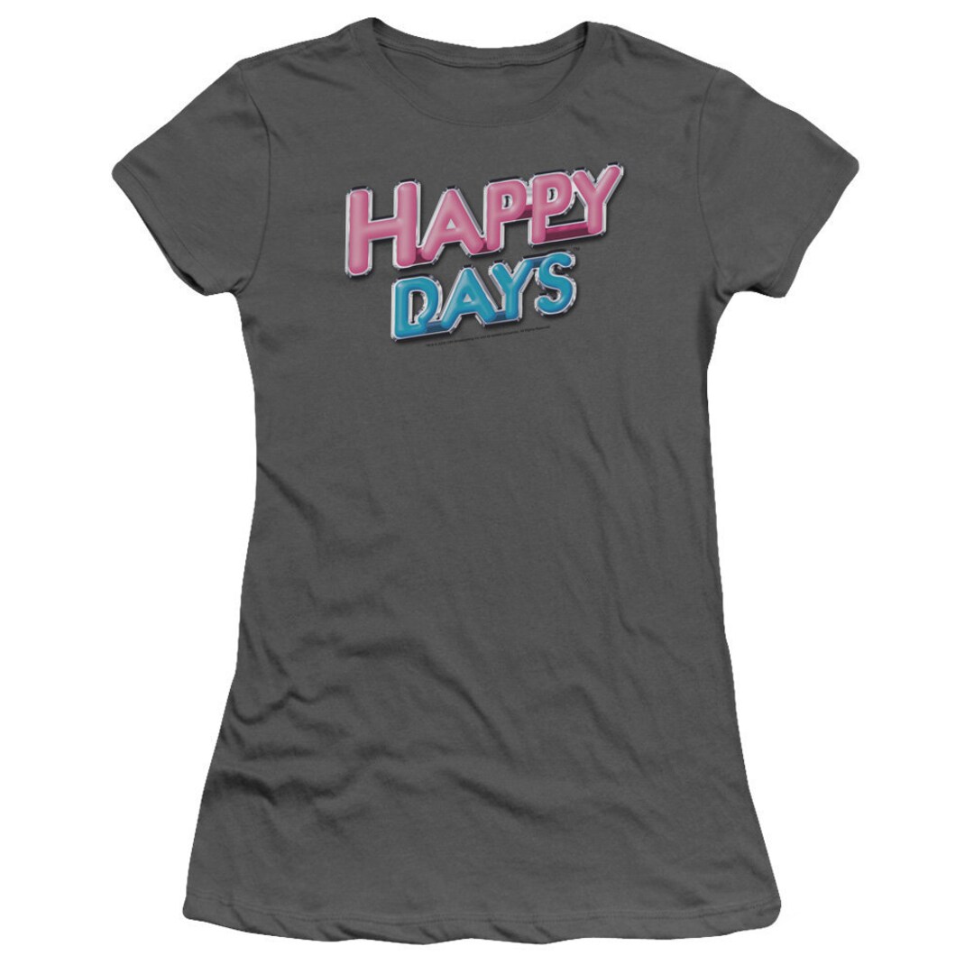 Happy Days Logo Woman's and Juniors Charcoal Shirts - Etsy