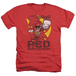 Power Rangers Go Go Red Ranger Adult Red Shirts - Etsy