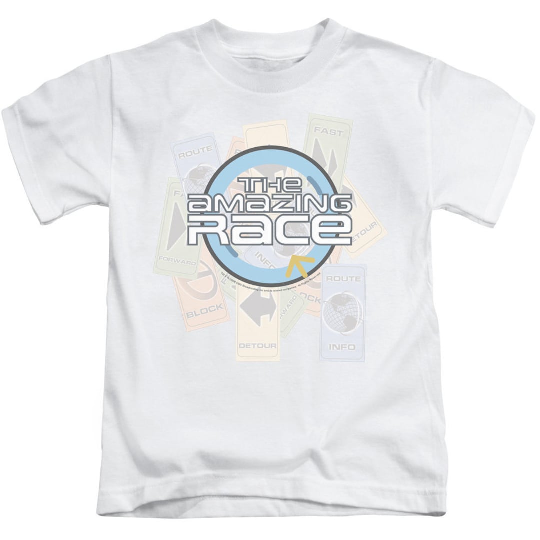 The Amazing Race Logo With Signs Kid's White Shirts - Etsy