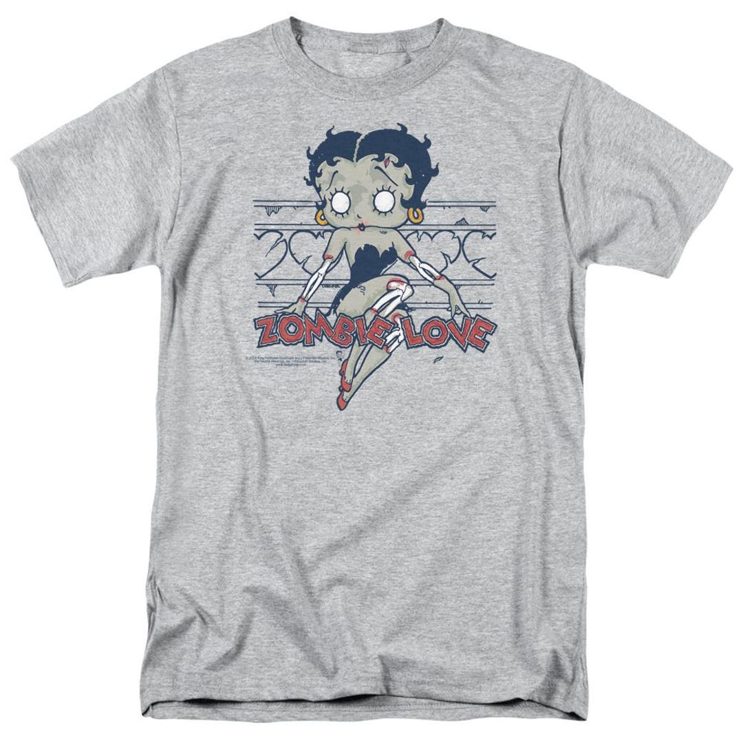 Betty Boop Zombie Love Pinup Heather Grey Shirts - Etsy