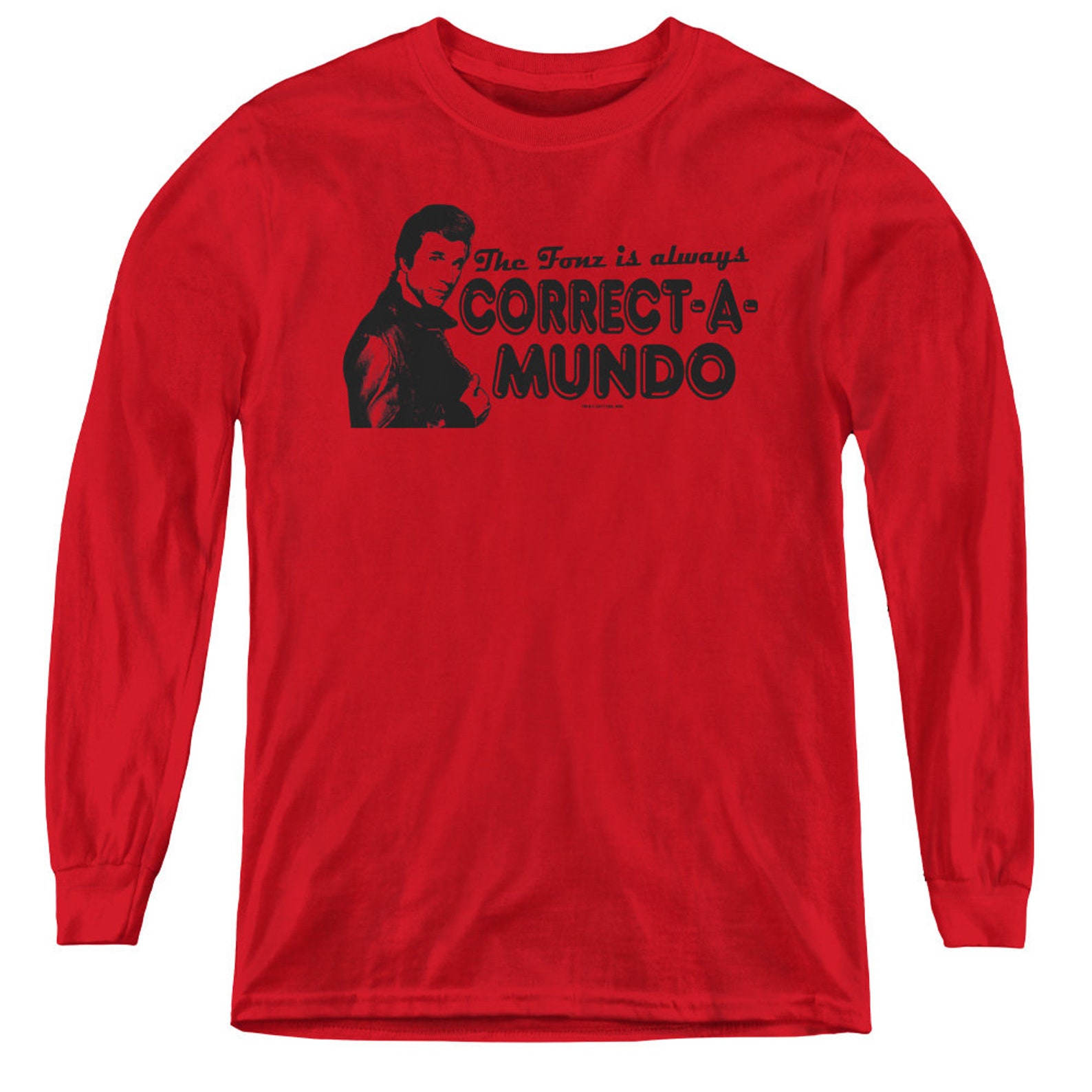 Happy Days the Fonz is Always Correct-a-mundo Kid's Red Shirts - Etsy