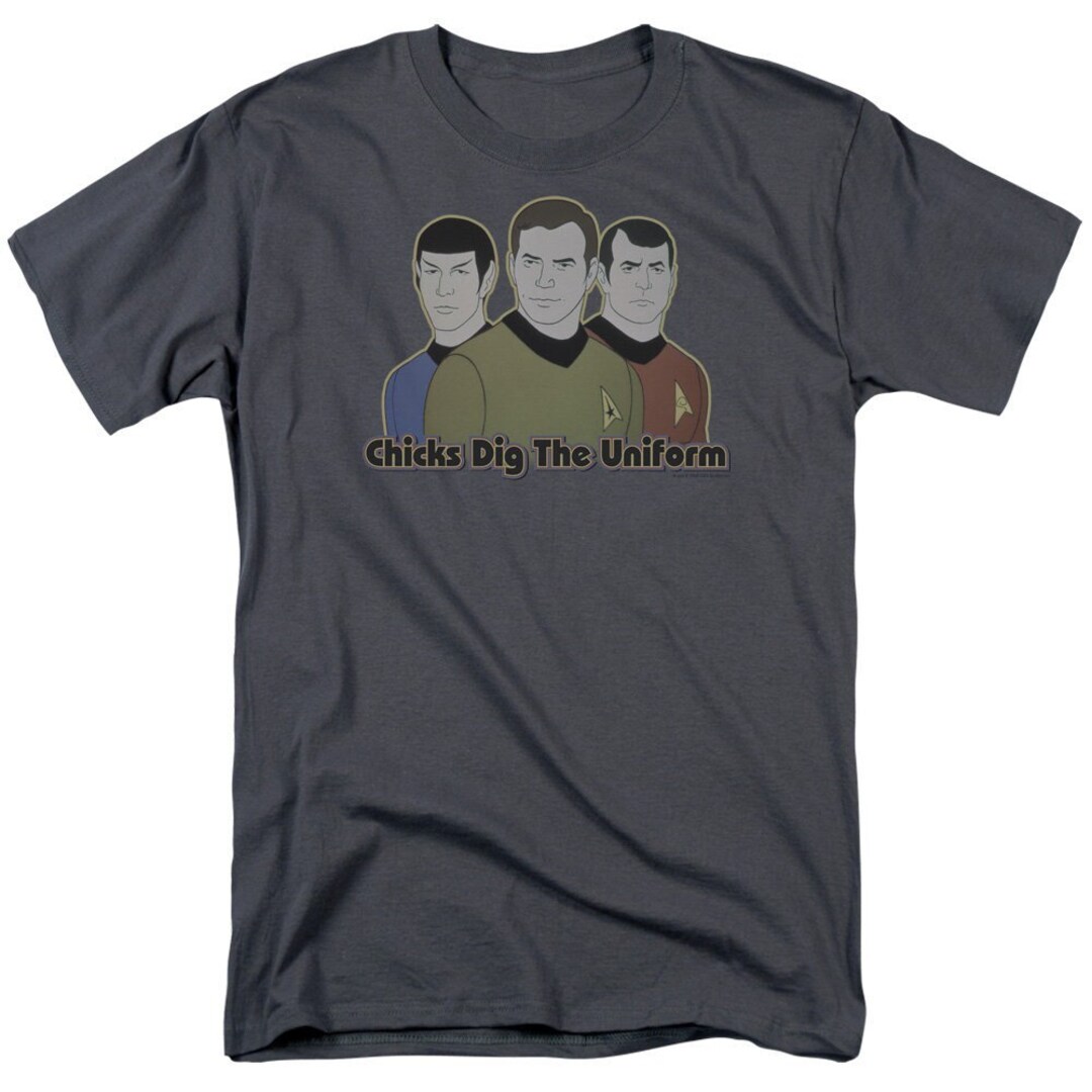 Star Trek Chicks Dig the Uniform Charcoal Gray Shirts - Etsy