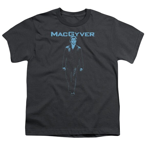 Macgyver Logo Kid's Charcoal Shirts - Etsy