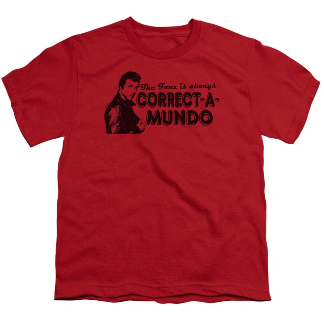 Happy Days the Fonz is Always Correct-a-mundo Kid's Red Shirts - Etsy