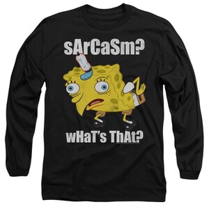 Spongebob Squarepants Sarcasm What's That MEME Black Shirts - Etsy