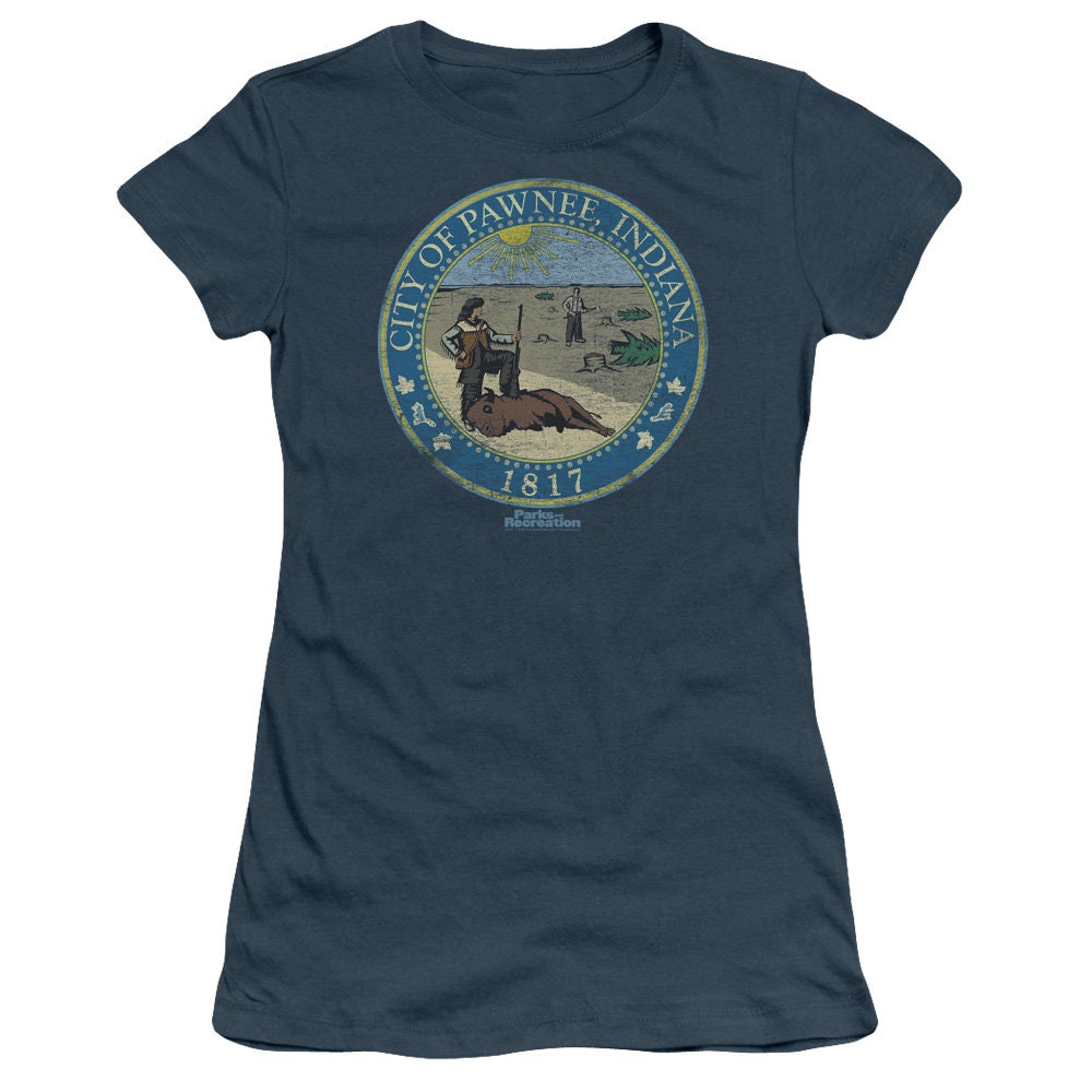Parks & Recreation Distressed Pawnee Seal Slate Shirts - Etsy