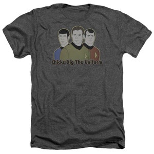 Star Trek Chicks Dig the Uniform Charcoal Gray Shirts - Etsy