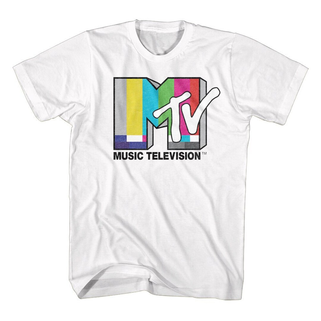 MTV Test Screen Logo White Shirts - Etsy
