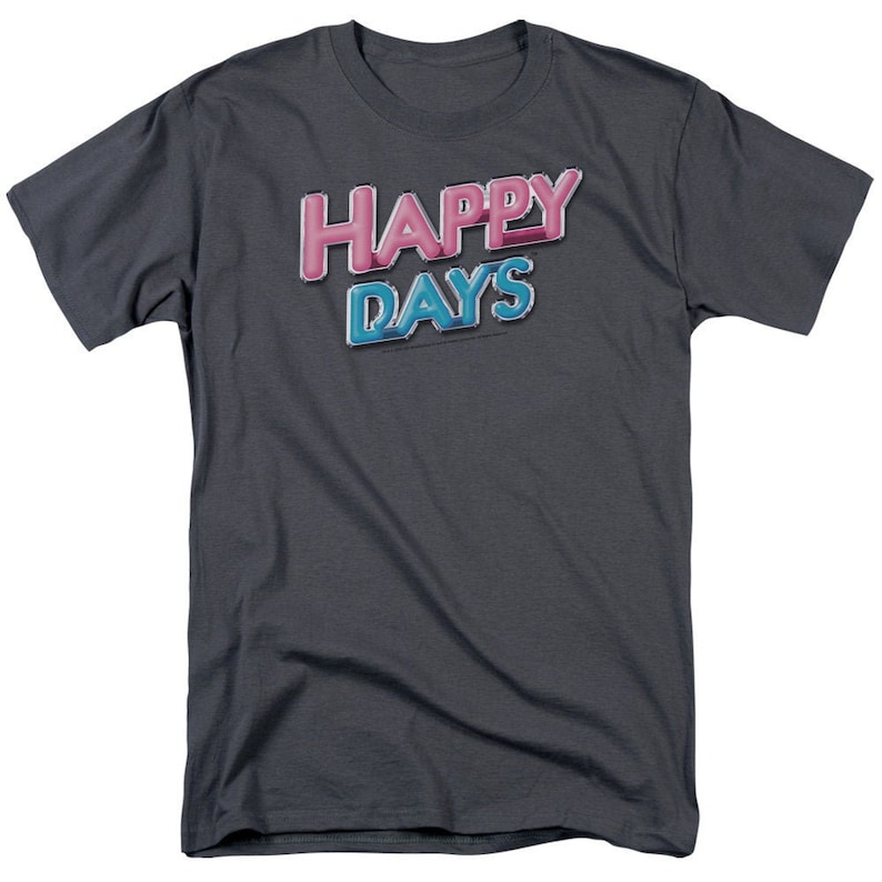 Happy Days Logo Adult Charcoal Shirts - Etsy