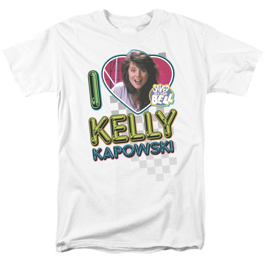 Saved by the Bell I Love Kelly Kapowski Adult White Shirts - Etsy